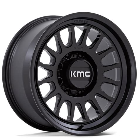 18 Kmc Wheels Km452 Impact Satin Black Off Road Monoblack Forged Rims
