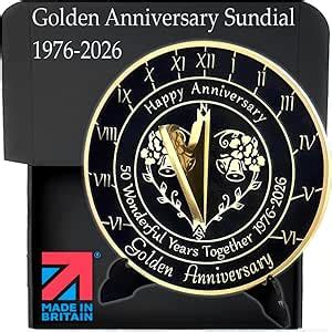 Anniversary Sundial T For 50th Golden Wedding