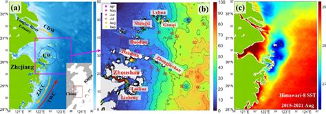 A Bathymetry And Circulation Patterns Meters Of The East China Sea Download Scientific