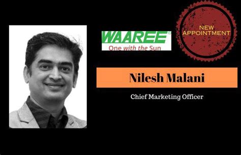 Nilesh Malani Joins Waaree Group As Chief Marketing Officer