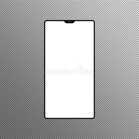 High Quality Realistic Smart Phone Mock Up With Empty Screen Black