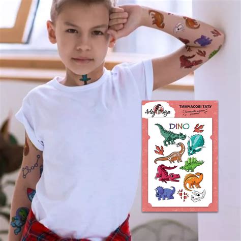 Temporary Tattoo Dinosaurs Arley Sign