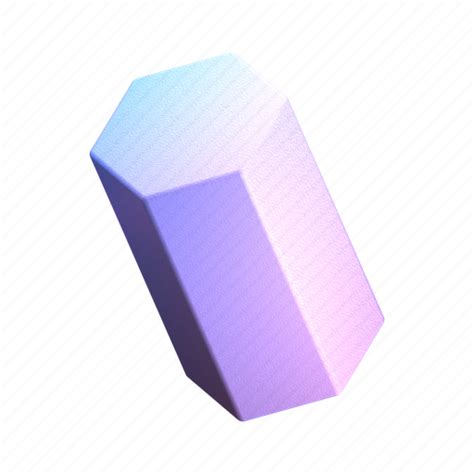 Hexagonal Prism Gradient Colors Geometric Geometry Geometrical
