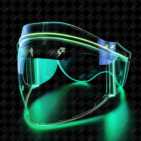 Futuristic Visor With A Wraparound Design And A Protective F Neon