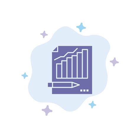 Statistics Analysis Analytics Business Chart Graph Market Blue Icon On