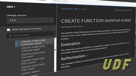 Ibmi Sql Tips 11 Create Custom Sql Functions Udf From Rpg Service Programs