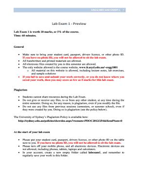 Fillable Online Cs Usyd Edu ENGG Lab EXAM Cs Usyd Edu Fax Email Print PdfFiller