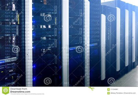Supercomputers In Computational Data Center Stock Image Image Of