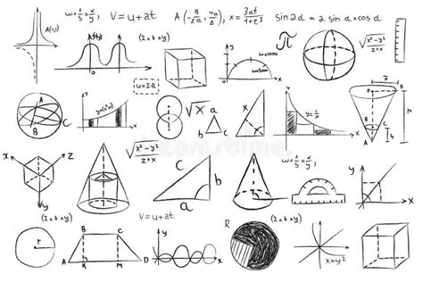 Trigonometry Algebra And Physics Formulas Seamless Patte Stock Vector