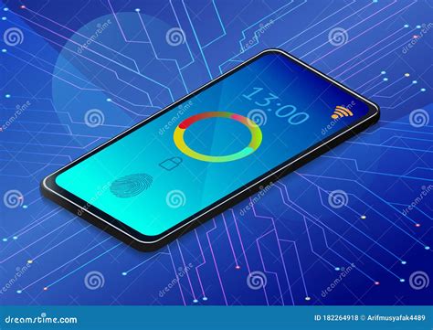 Vector Isometric Realistic Smartphone Stock Vector Illustration Of