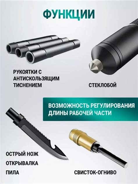 Походная складная лопата 9 в 1