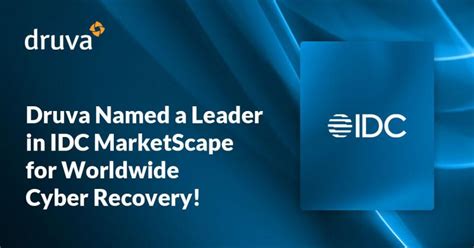 Druva On Linkedin Druva Named A Leader In Idc Marketscape For