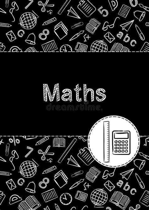 Cover For A School Notebook Or Math Textbook Stock Illustration
