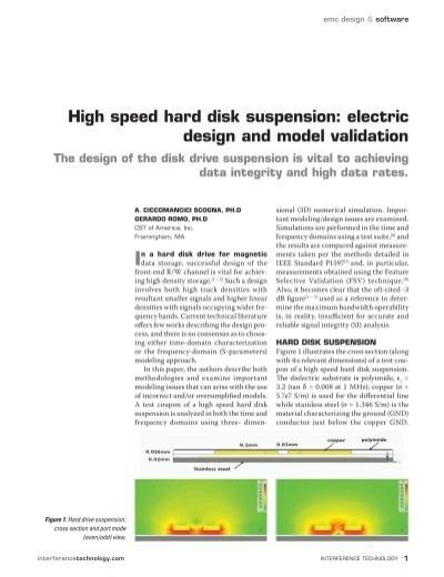 High Speed Hard Disk Suspension Electric Design And Model Cst