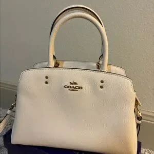 Coach Bags Coach White Leather Mini Lillie Carryall With Attachable