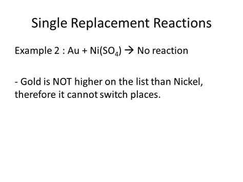 Single Replacement Reaction
