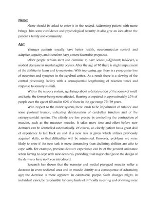 Name Age Sex DOCX Dental Health Diseases And Conditions