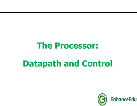 PPT The Processor Datapath And Control PowerPoint Presentation Free Download ID