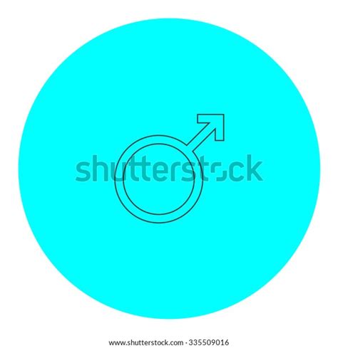 Male Sex Icon Black Outline Flat เวกเตอรสตอก ปลอดคาลขสทธ 335509016 Shutterstock