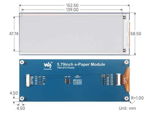 579inch E Paper Module Black White Display 792x272 For Arduinojetson