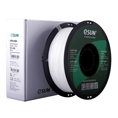 TPU A95 White – 1.75mm, 1kg – 3D Lageret