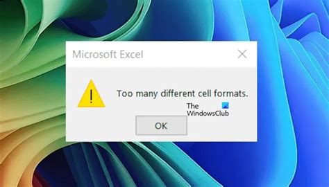 Excel 中过多不同单元格格式错误 [修复] Tech Club
