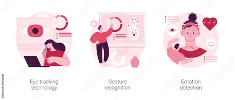 Sensor Technology Abstract Concept Vector Illustration Set Eye