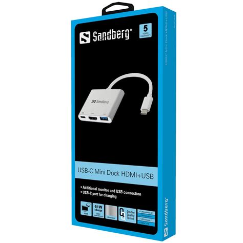 Sandberg Usb C Mini Dock Hdmi Usb Usb C Telakka Karkkainen Com Verkkokauppa