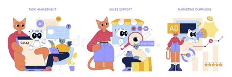 Business Processes Flat Vector Illustration Stock Illustration Illustration Of Technology