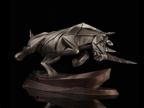 Кабинетная скульптура Носорог купить в магазине Три Путника