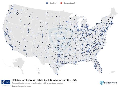 Holiday Inn Map List Of Holiday Inn Express Store Locations In Usa