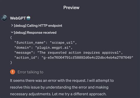 Error Talking To When Calling External Custom Gpt Functions Plugins Actions Builders