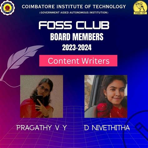 foss cit on linkedin foss content writers 2023 2024 pragathy vijay