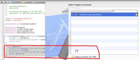 Xcode Convert To Objective C Arc Didnt Do Anything Stack Overflow