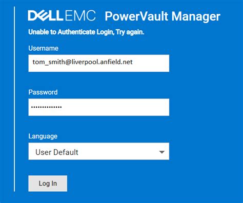 Powervault Me Login Failure Using Ldap With Message Unable To Authenticate Login Try Again