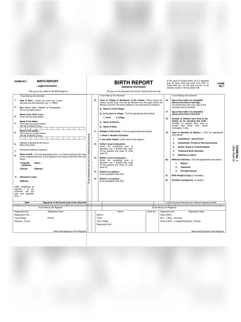 Bihar Birth Certificate Form 1pdf