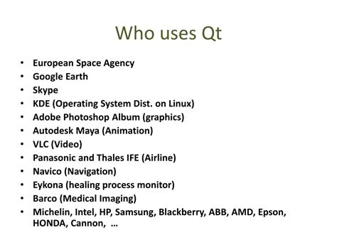 Ppt Qt Framework Powerpoint Presentation Free Download Id1861203