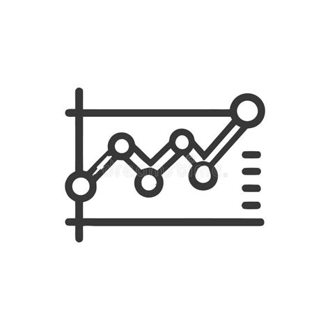 Bold Line Graph Icon Business Data Visualization With Trend Analysis Stock Vector