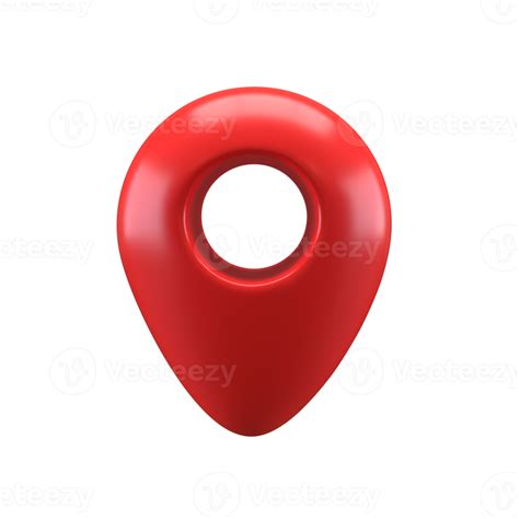 3d Realistic Style Red Glossy Location Map Pin Gps Pointer Markers