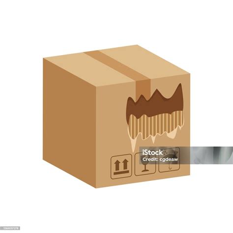 상자 상자 찢어진 구멍 손상 찢어진 깨진 골판지 상자 갈색 손상된 골판지 소포 상자 포장화물 눈물 3d 상자 갈색 찢어진 흰색 배경에 고립 된 립 박스 포장 카드보드에 대한