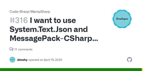 i want to use system text json and messagepack csharp as transport is