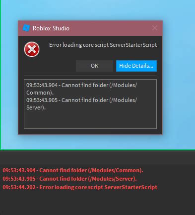 Weird Error When Overriding CoreScripts Scripting Support Developer Forum Roblox
