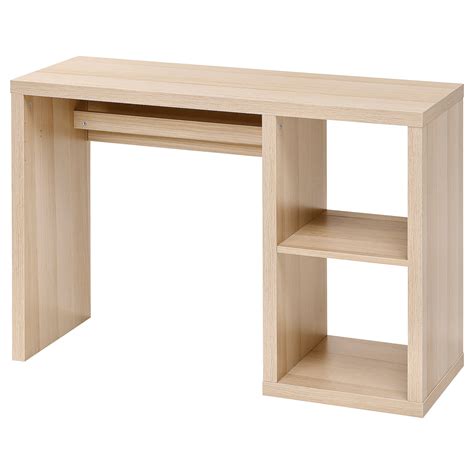 Kallax Desk White Stained Oak Effect 111x39 Cm 433 4x153 8 Ikea