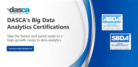 get your dasca big data analytics credential today data science council of america posted on