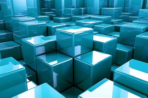 Premium Ai Image Abstract Background Of Metallic Cubes Wallpaper
