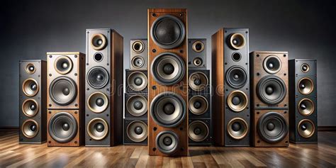 A Powerful Audio System Array Of Speakers AI Generative Stock Photo Image Of Wallpaper System