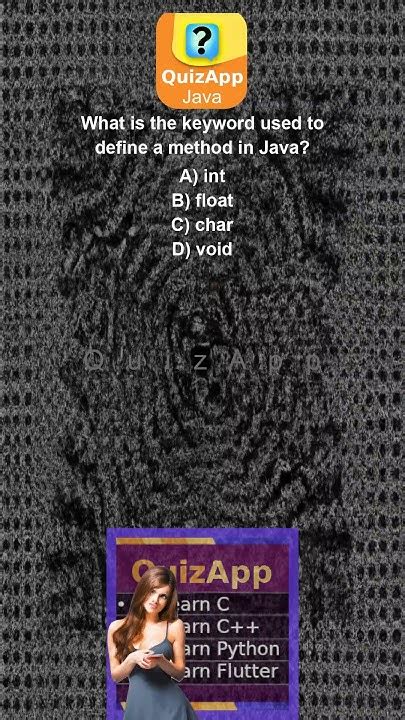 Java What Is The Keyword Used To Define A Method In Java Youtube