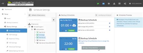 Scheduling VM Backups CDP Continuous Data Protection Hornetsecurity KnowledgeBase