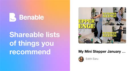 My Mini Stepper January Challenge Workout Series