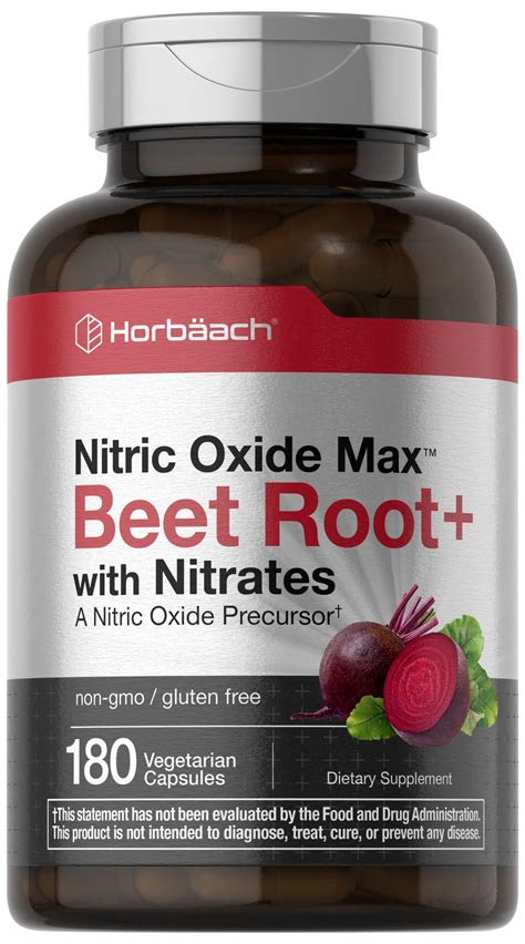 Beet Root Nitric Oxide Capsules 180 Count Nitrates For Nitric Oxide